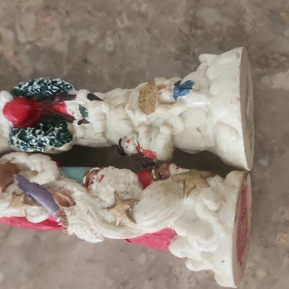 Holiday | Vintage Set Of 2 Awesome Christmas Santa Ceramic Figurines ...